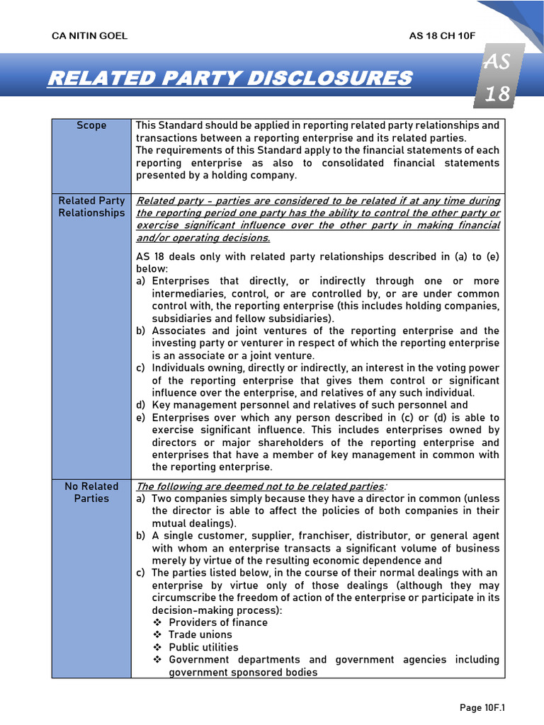 Related Party Disclosures | PDF | Banks | Subsidiary