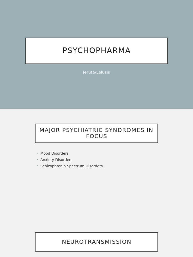 Psycho Pharma | PDF