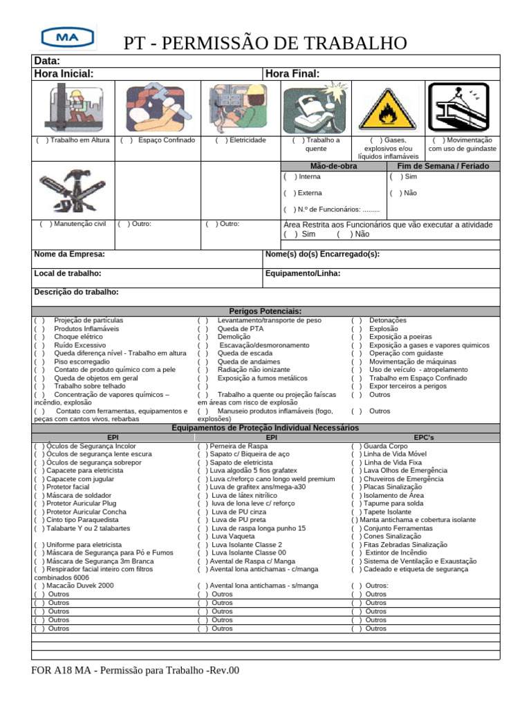 PT - Permissao de Trabalho | PDF