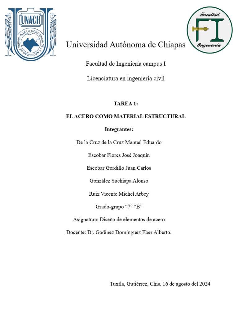 Tarea 1. El Acero Como Material Estructural | PDF