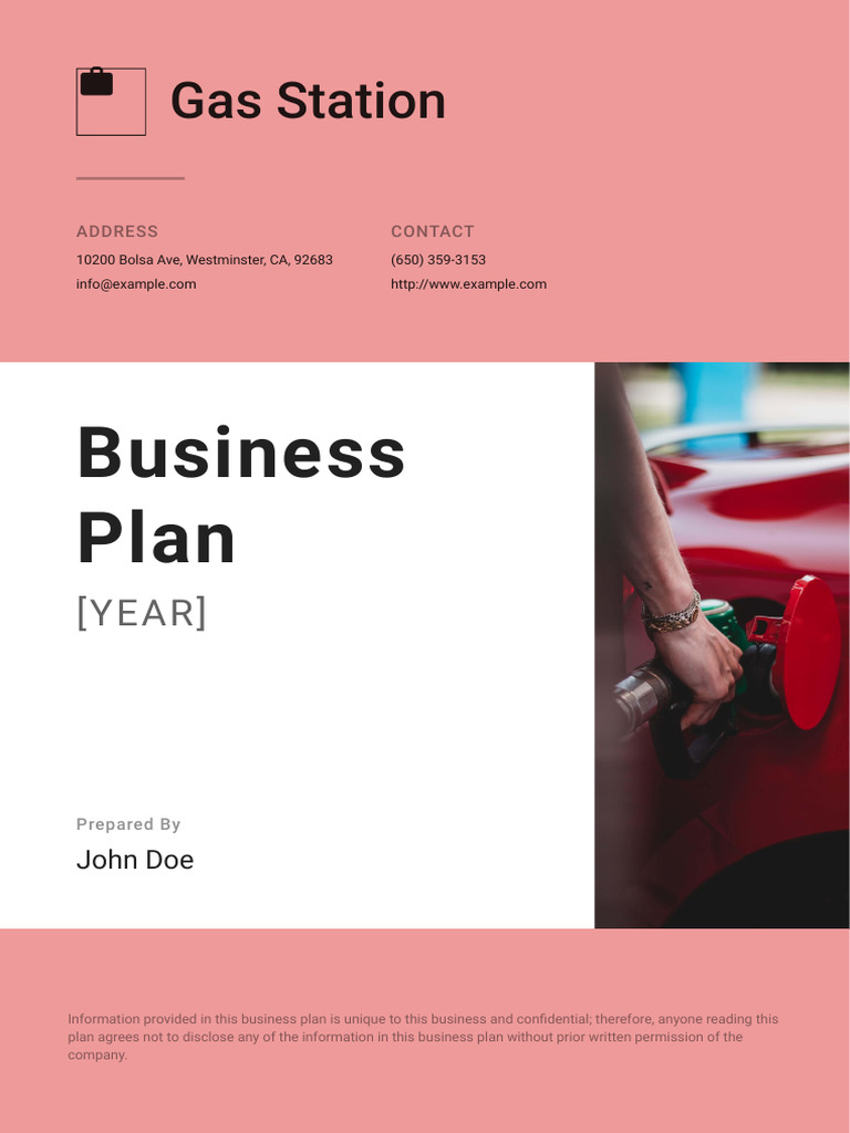Gas Station Business Plan Example | PDF