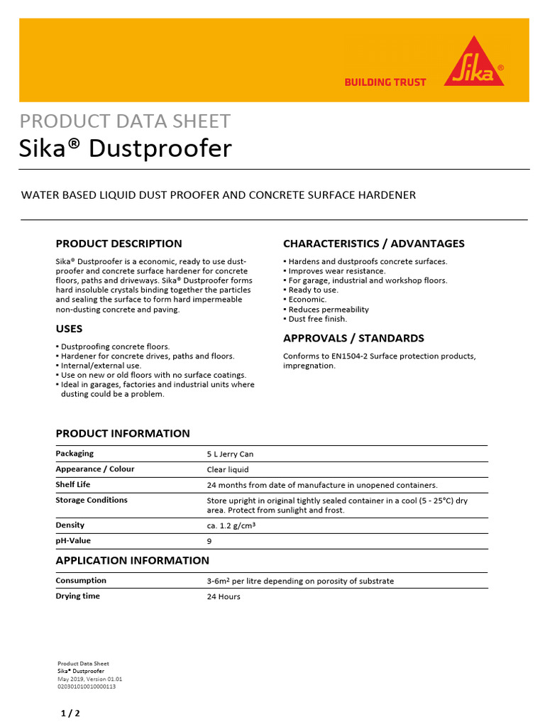 SIKA Dustproofer | PDF
