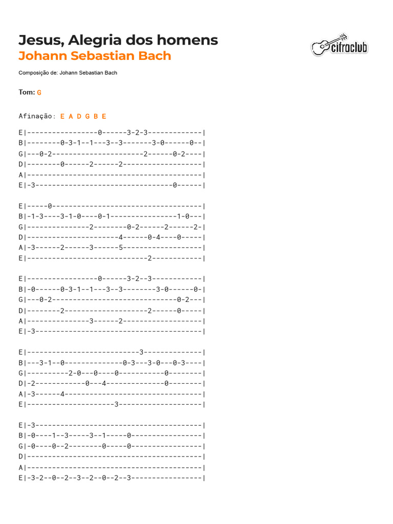 Jesus Alegria Dos Homens | PDF