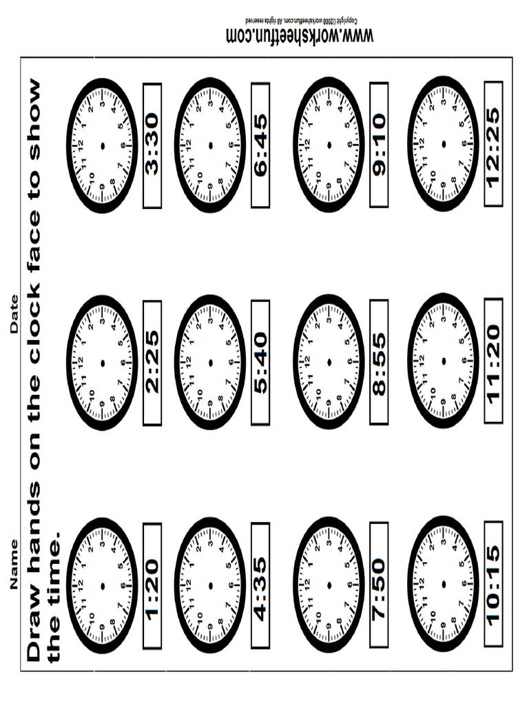 Clock draw hands 3 | PDF