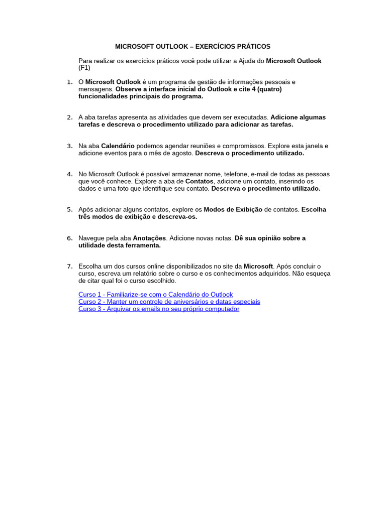 Microsoft Outlook | PDF