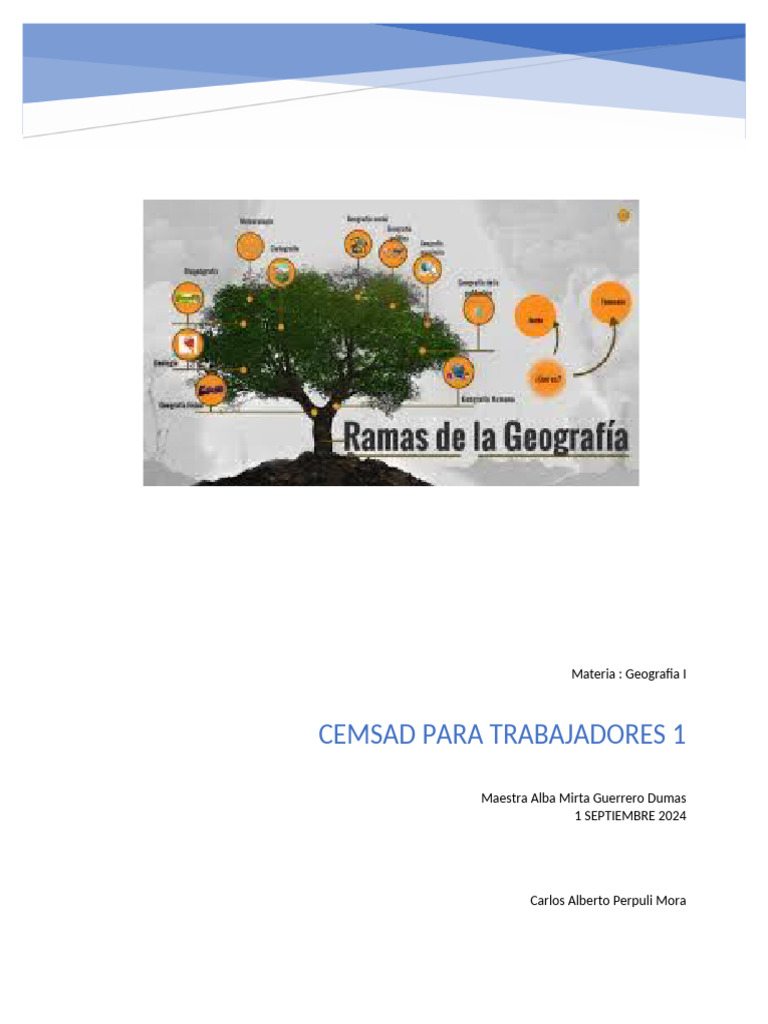 Ramas de la Geografía Física y Humana | PDF | Geografía | Geografía Física