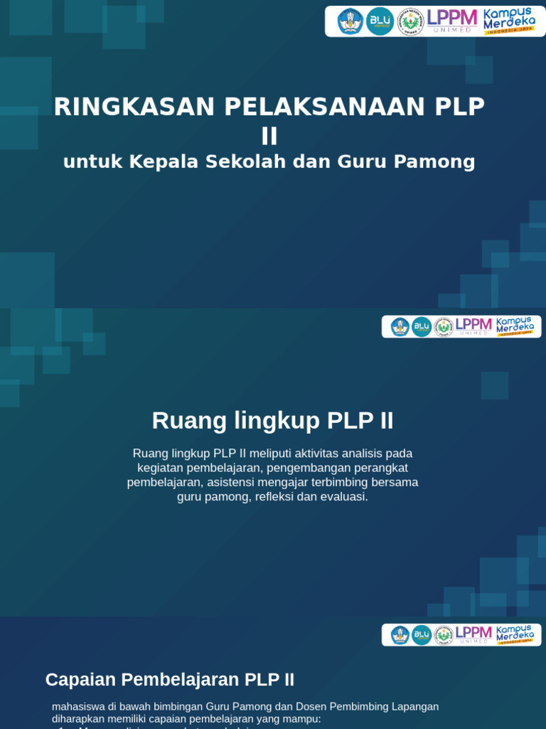 Ringkasan Pelaksanaan PLP 2 (Kepala Sekolah & Guru Pamong) | PDF