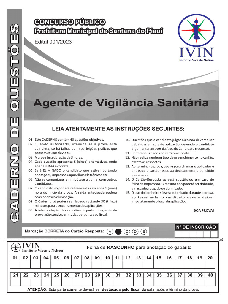 Agente de Vigilancia Sanitária | PDF