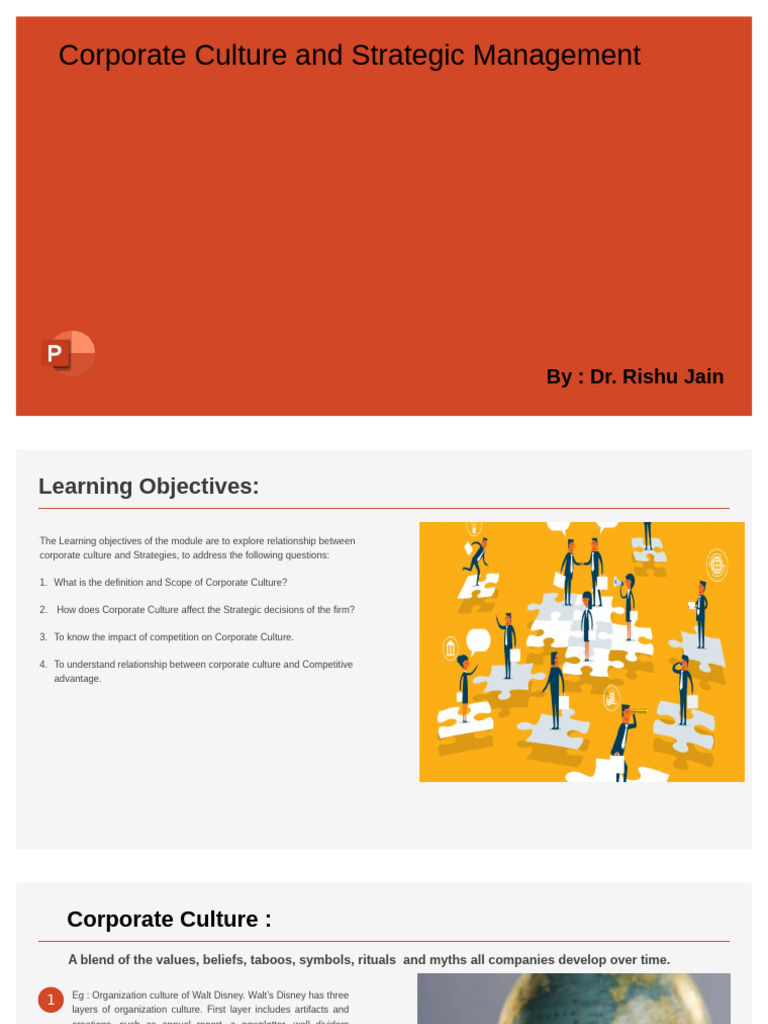 Corporate Culture and Strategic Management | PDF