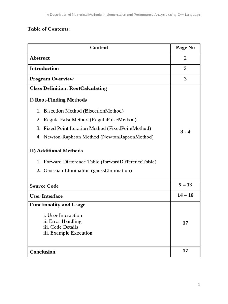 Assignment Report On Numerical Methods Implementation and Performance Analysis | PDF