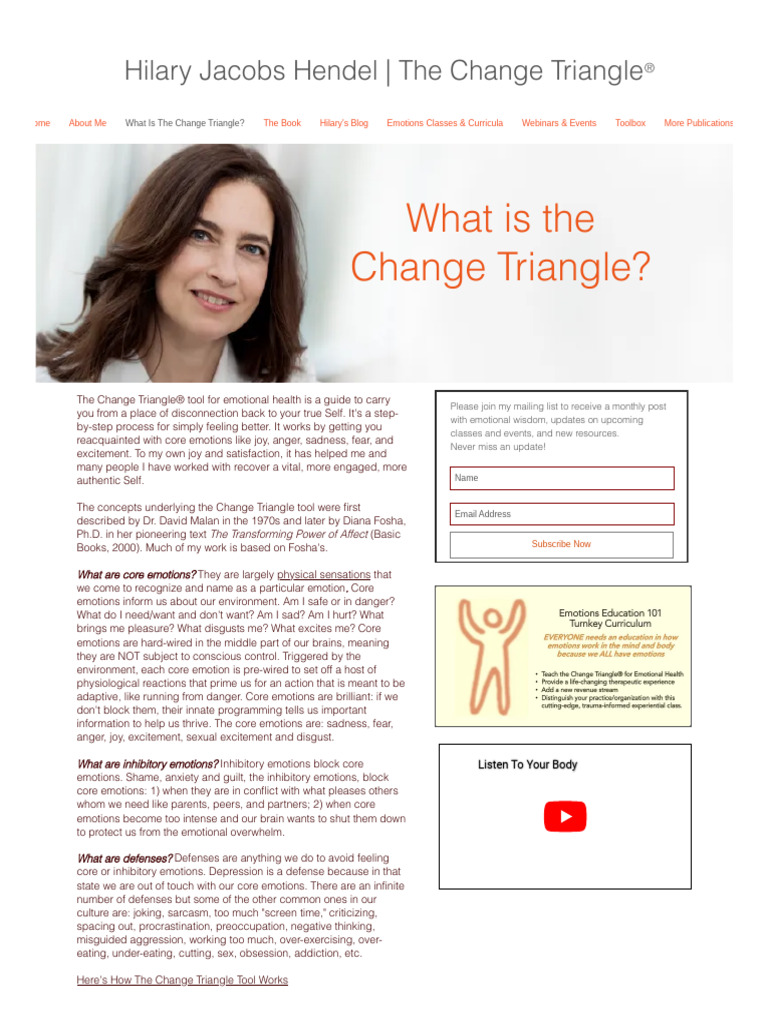 Change Triangle, Hilary Jacobs Hendel | PDF