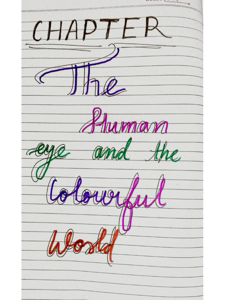 NOTES (The Human Eye) | PDF