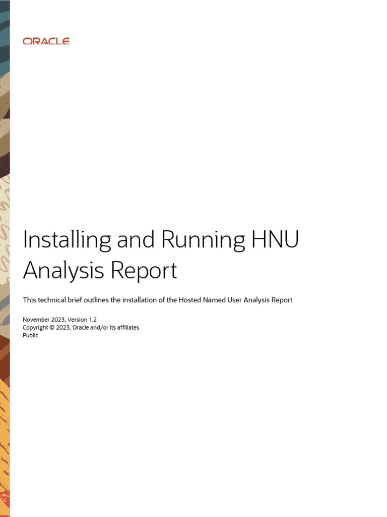 Installing and Running HNU Analysis Report v1.2 | PDF