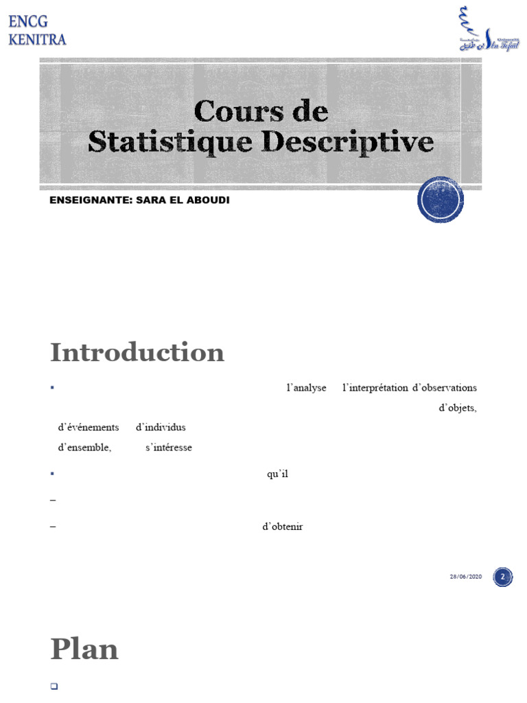 Cours de Statistique | PDF