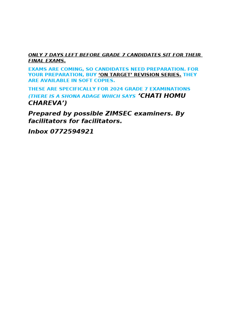 On Target Revision Series | PDF