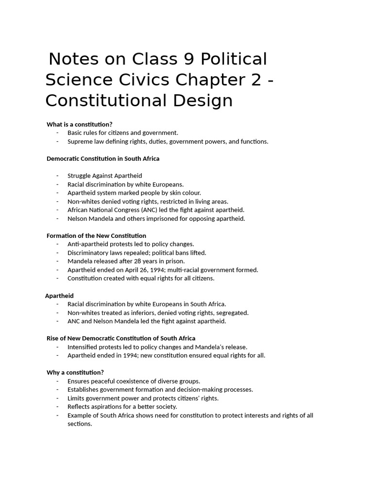 Constitutional Design | PDF