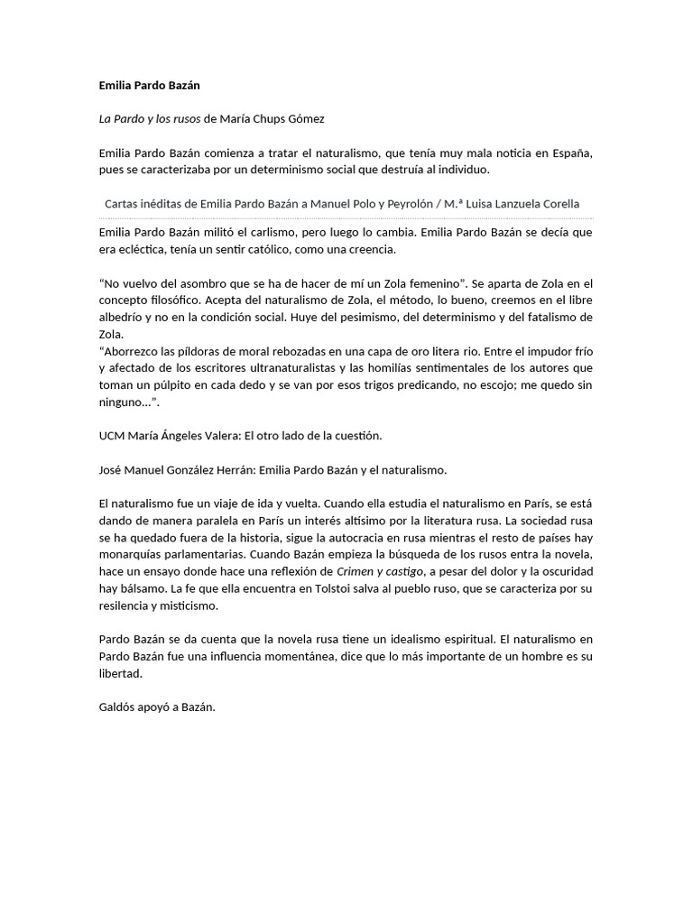 Emilia Pardo Bazán | PDF