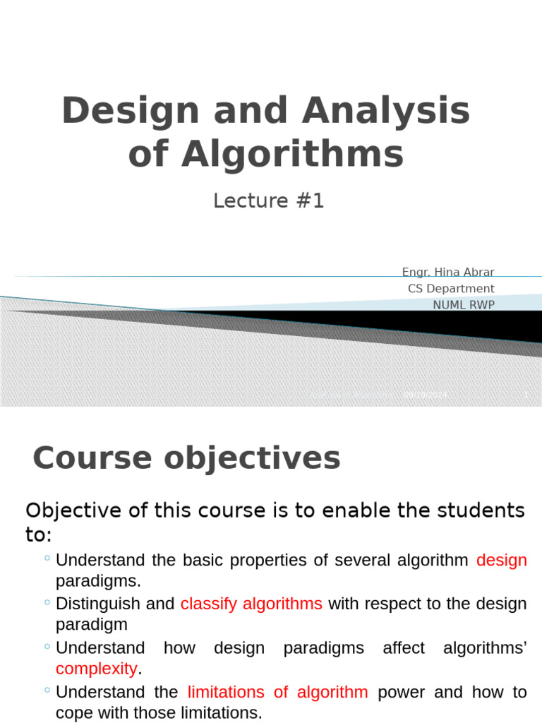 Lecture 1 | PDF