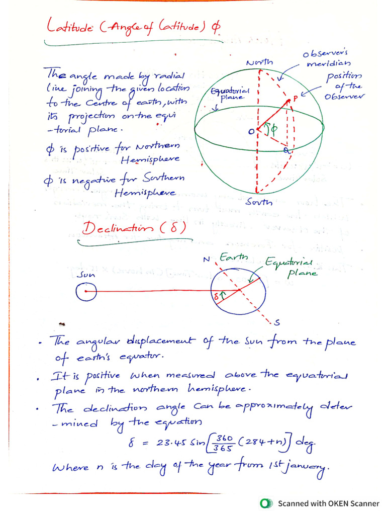 Earth Sun Angles - RES | PDF