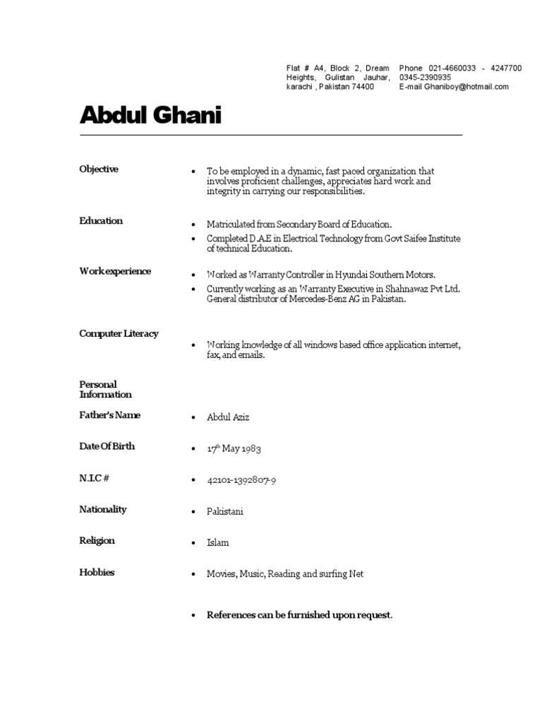 Abdul Ghani | PDF | Career & Growth | Business