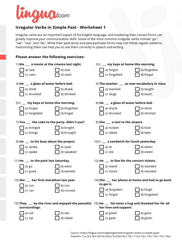 Storage - Pdfs - English Grammar Irregular Verbs in Simple Past | PDF