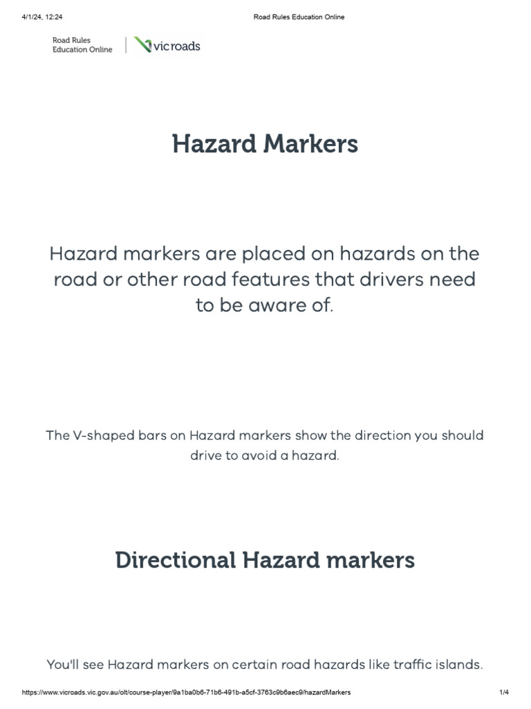 Hazard Markers1 | PDF