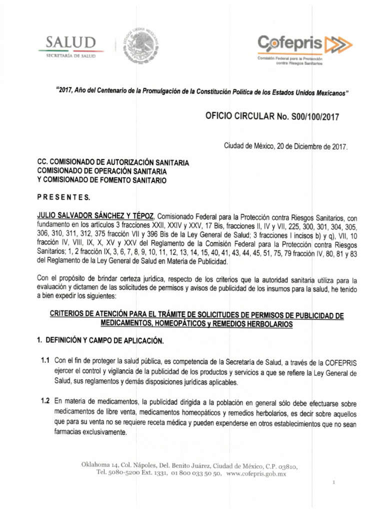 Criterios de Atenci N para El TR Mite de Solicitudes de Permiso de Publicidad de Medicamentos y ...