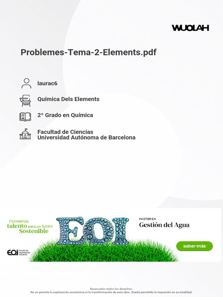 Wuolah Free Problemes Tema 2 Elements | PDF