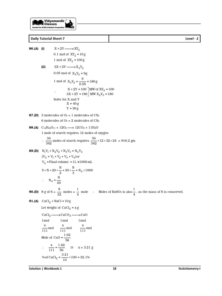Stoichiometry Workbook Exercises | PDF | Mole (Unit) | Stoichiometry