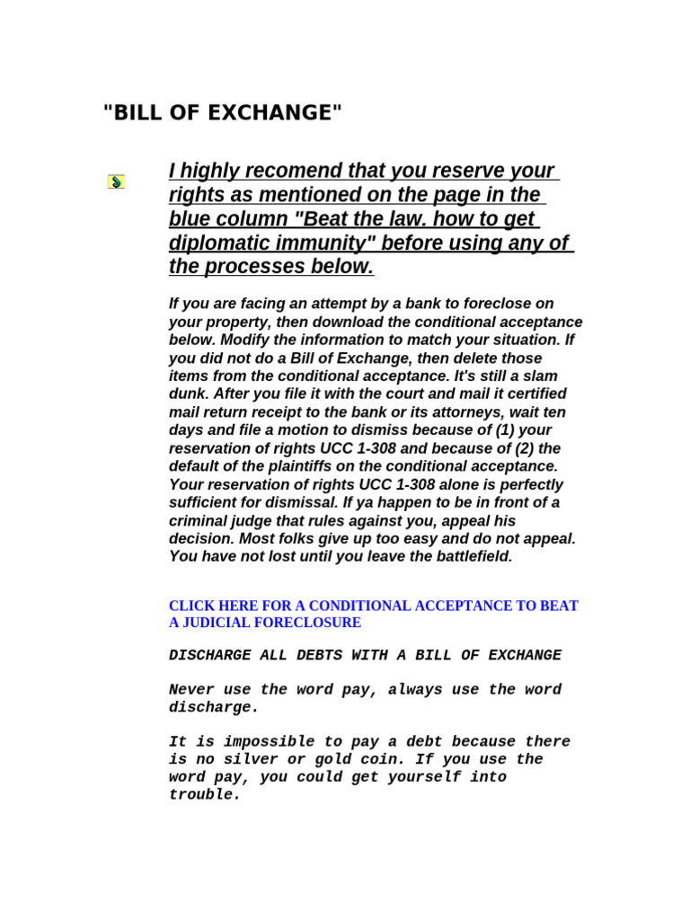 Bill of Exchange | PDF