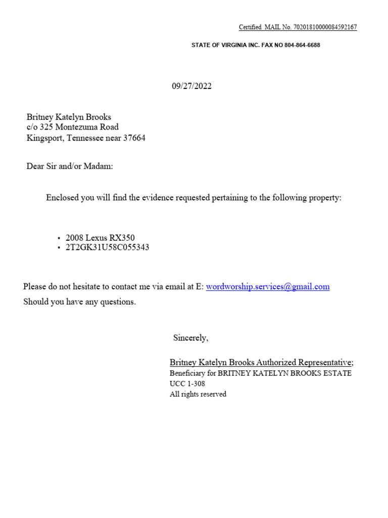 3514 Proof of Insurance Letter Auto | PDF