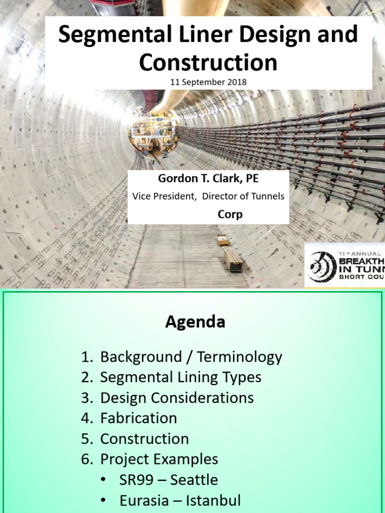 Clark Segmental Tunnel Liner Design | PDF