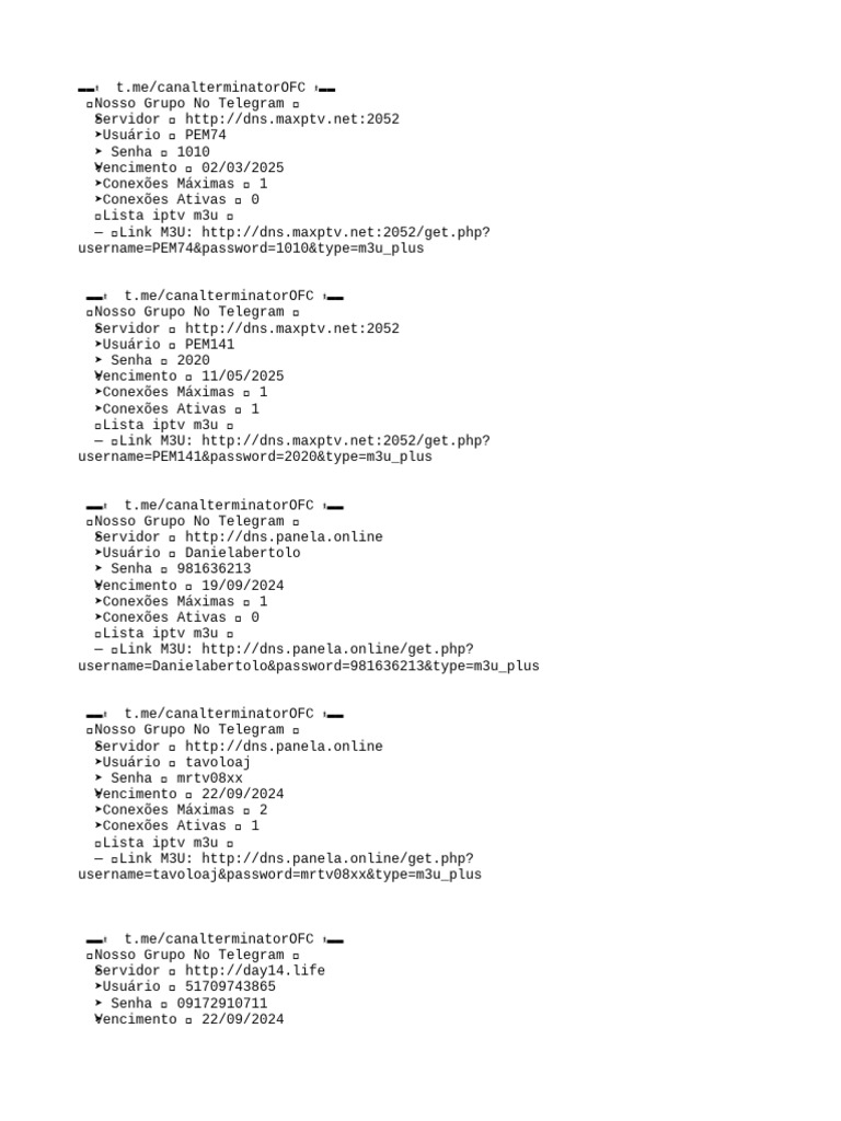 ?lista Iptv 18-09 | PDF