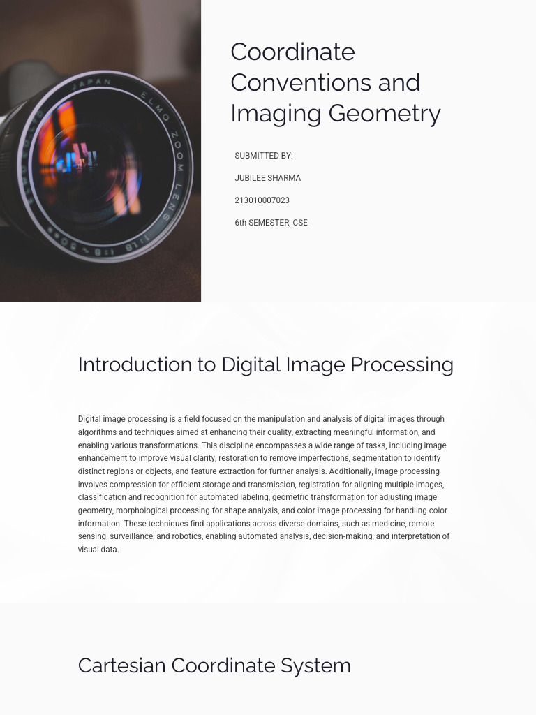 Coordinate Conventions and Imaging Geometry | PDF | Cartesian ...
