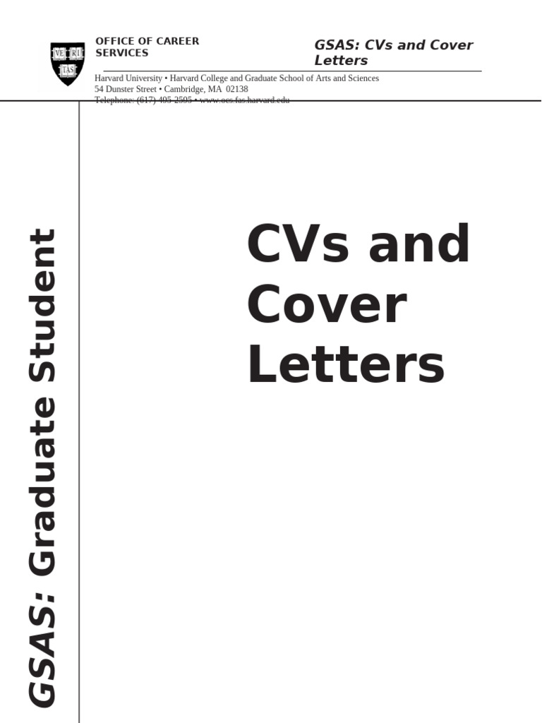 Gsas Cvs and Cover Letters | PDF