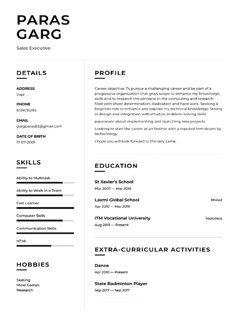 Paras Garg Resume... | PDF