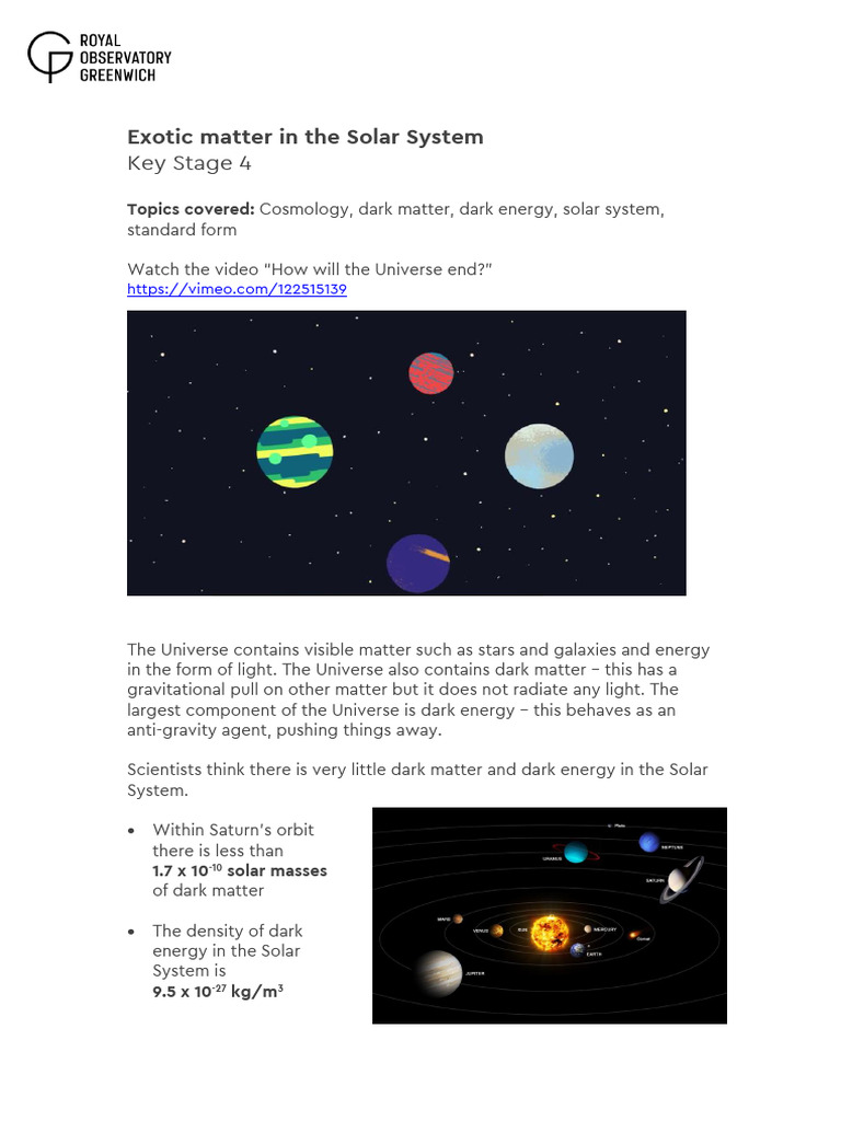 Exotic Matter in the Solar System | PDF