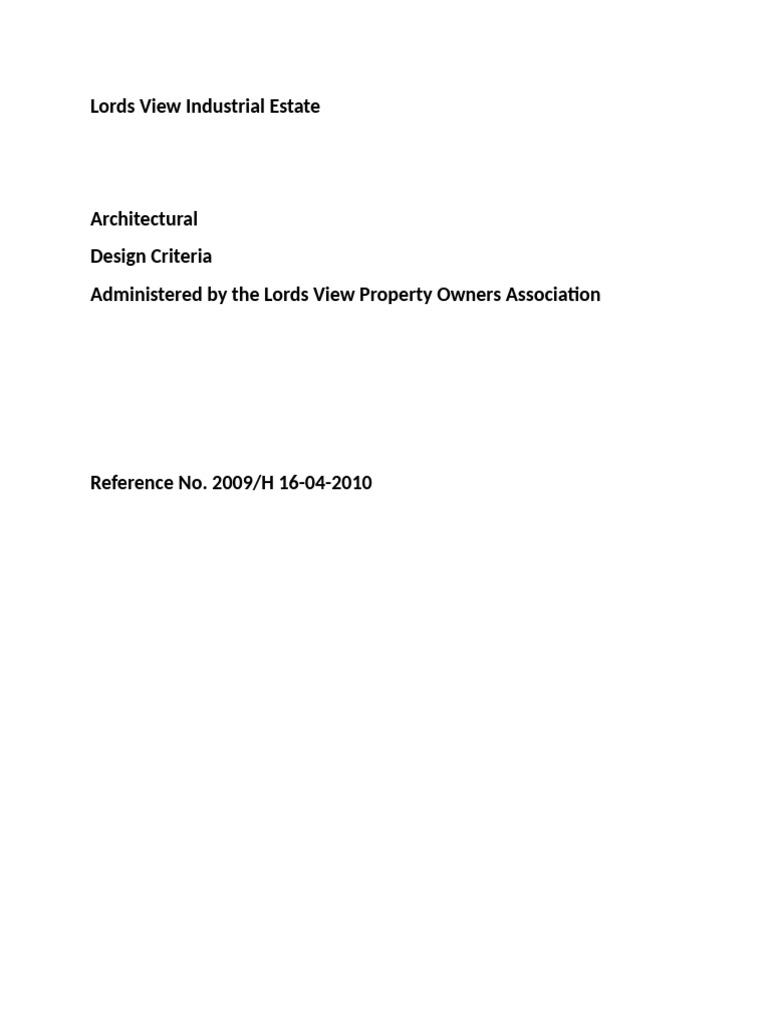 Lords View Industrial Estate | PDF