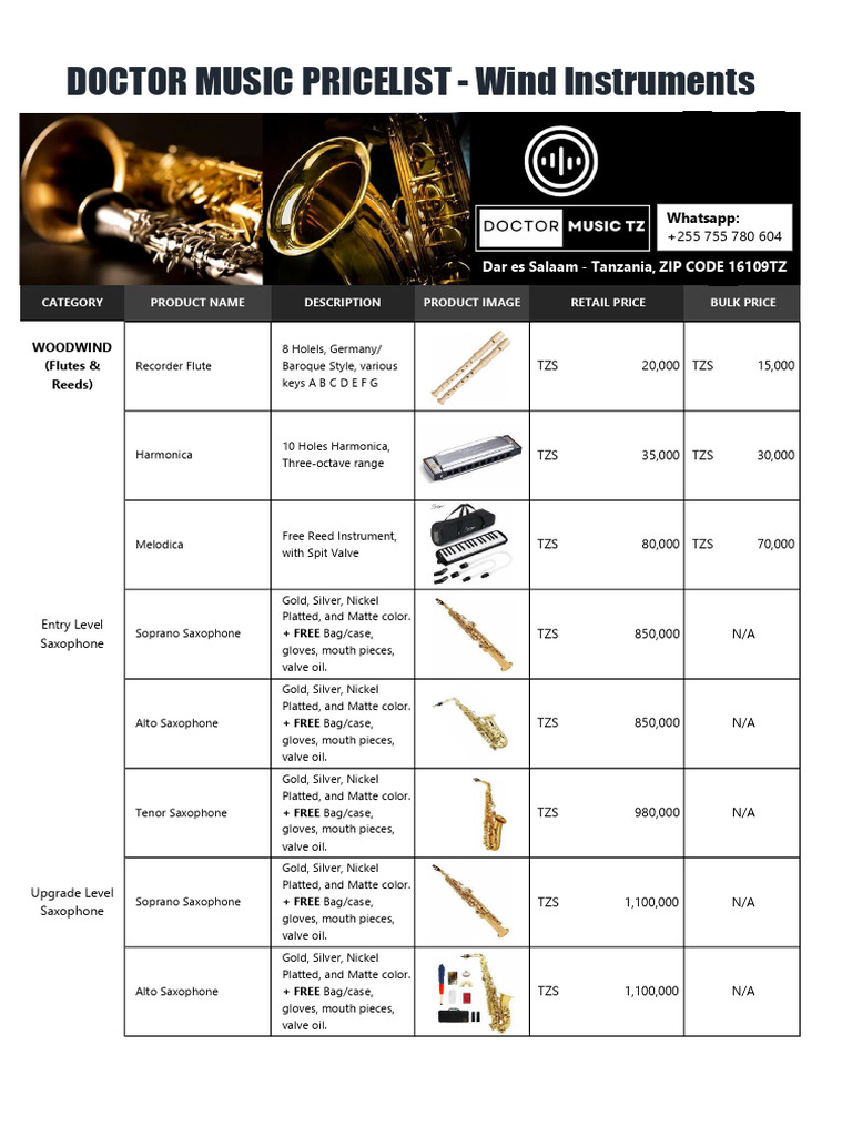 Doctor Music Wind Instruments | PDF