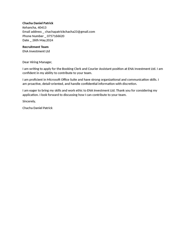 Chacha Daniel Patrick | PDF