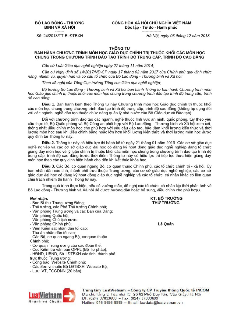 Chương Trình GDCT - CĐ | PDF