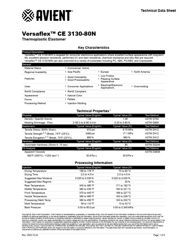 Versaflex CE3130-80N | PDF