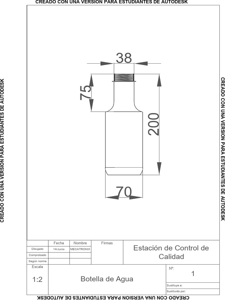 Plano 1 Botella | PDF