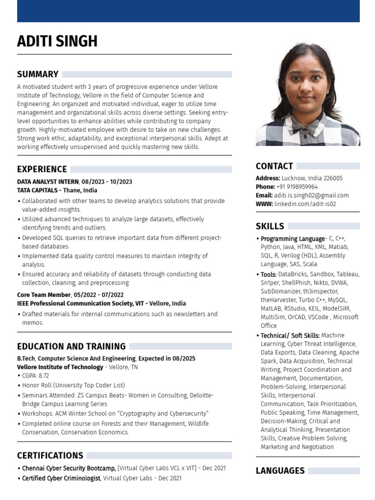 ADITI SINGH Resume | PDF