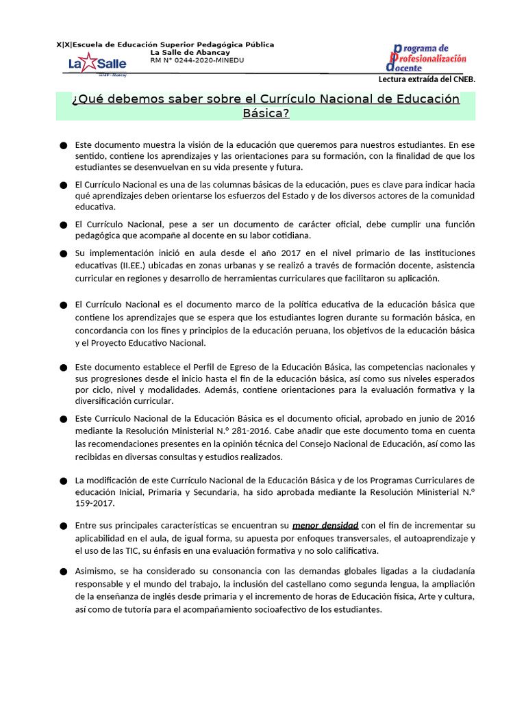 Sobre El Cneb | PDF