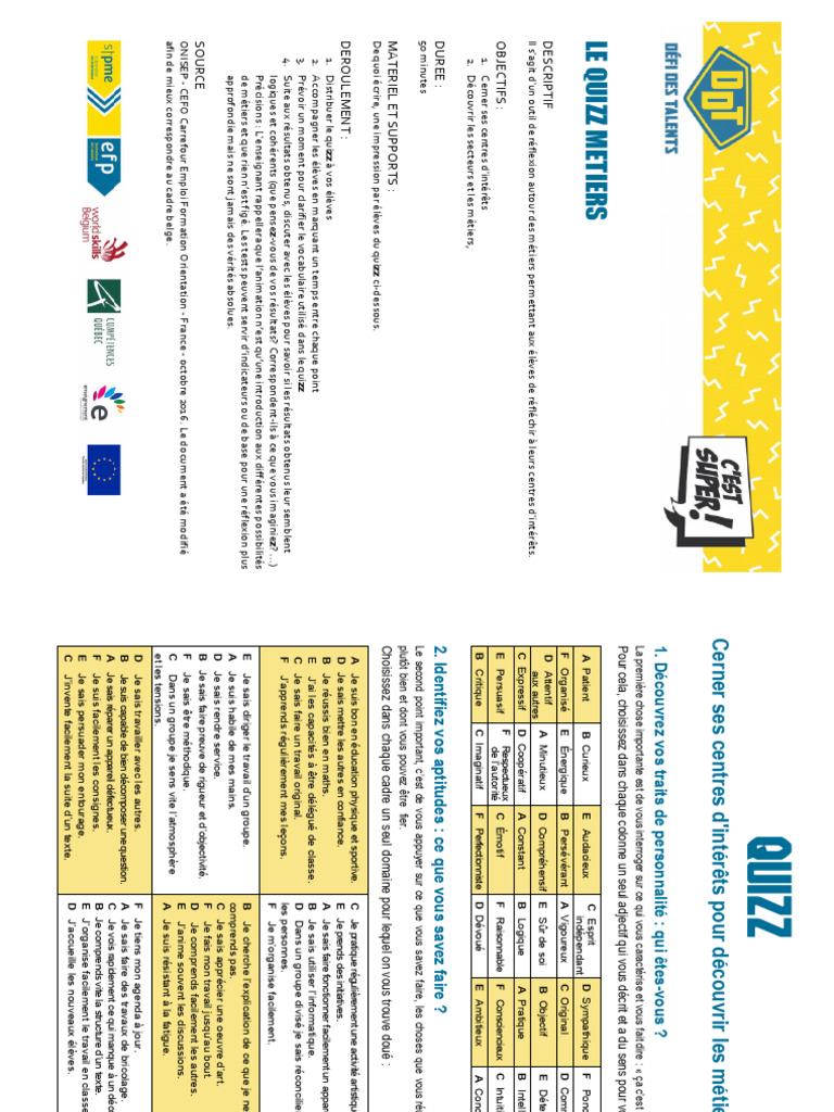 Activité 1 Quizz | PDF