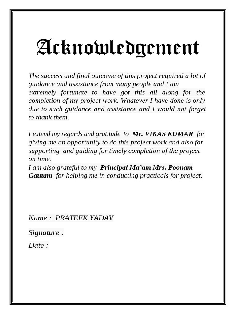 Physics Project File (Acknowledegment) (1) | PDF