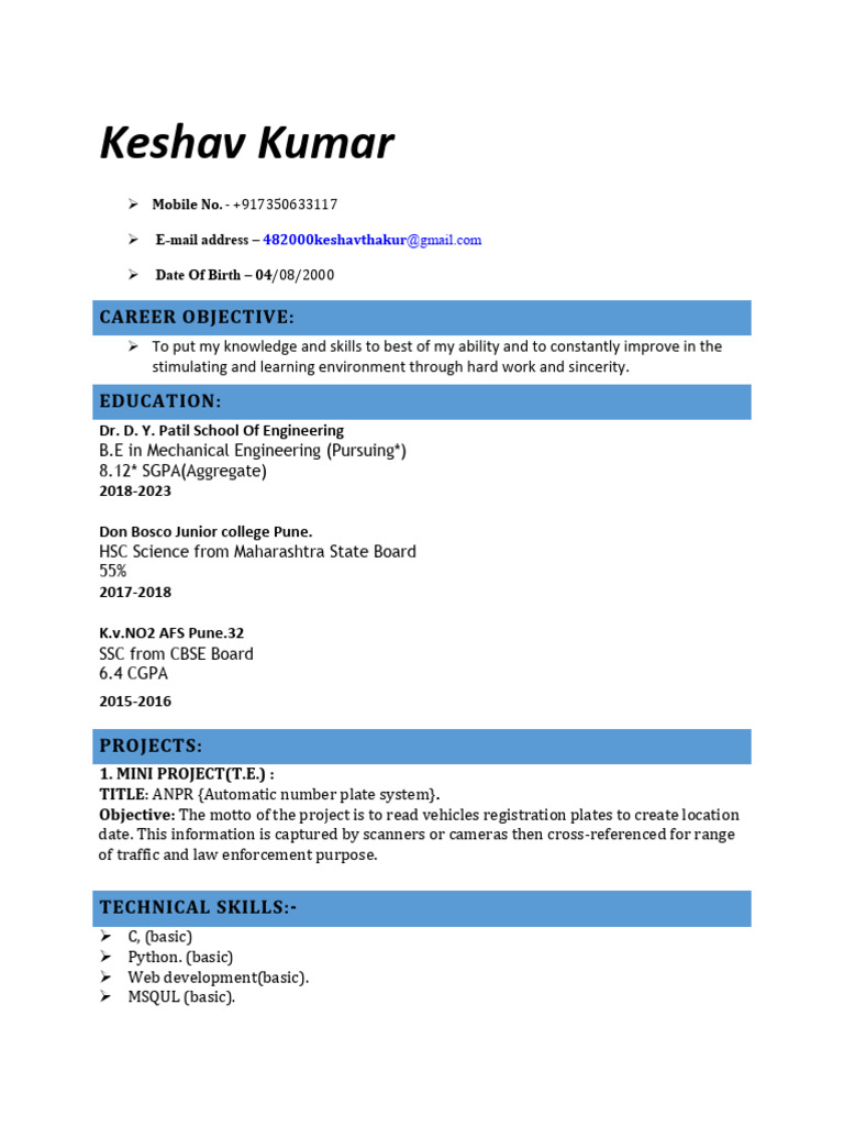 Keshav Kumar | PDF
