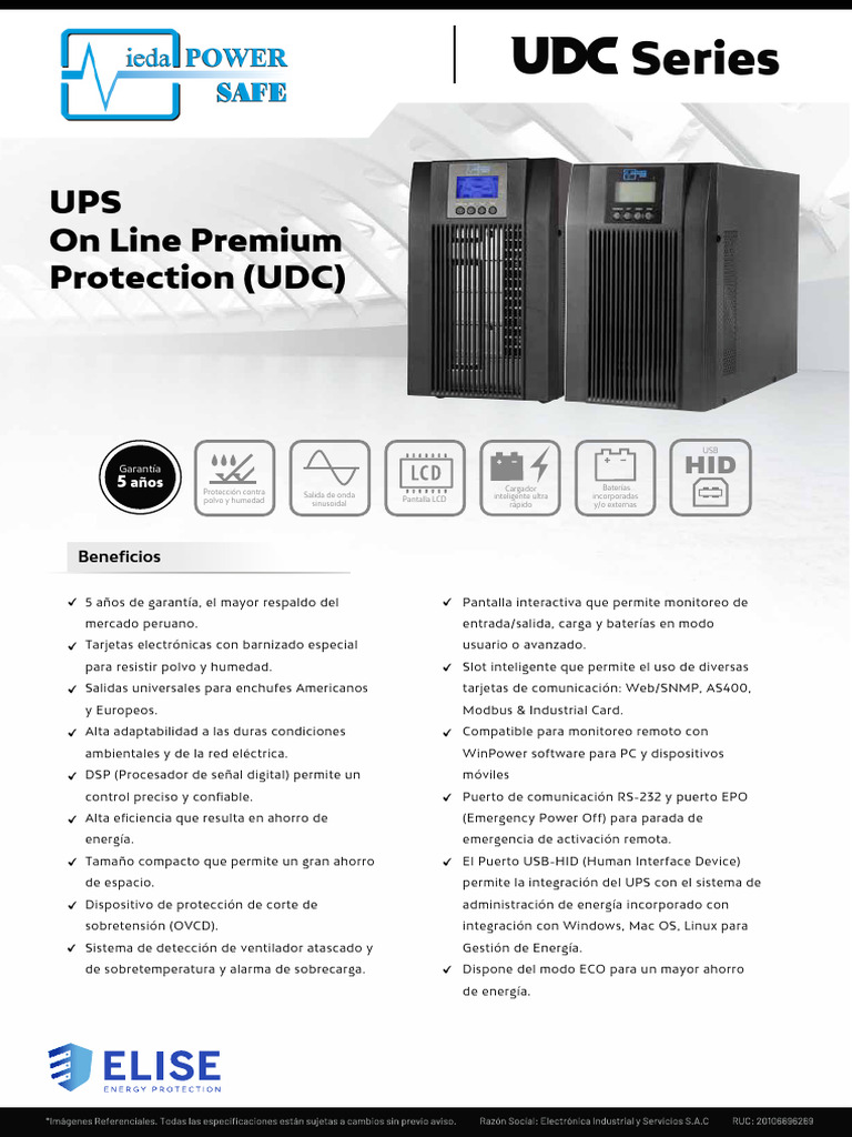 11 UPS On-Line Torre UDC-3K-T-G2 | PDF