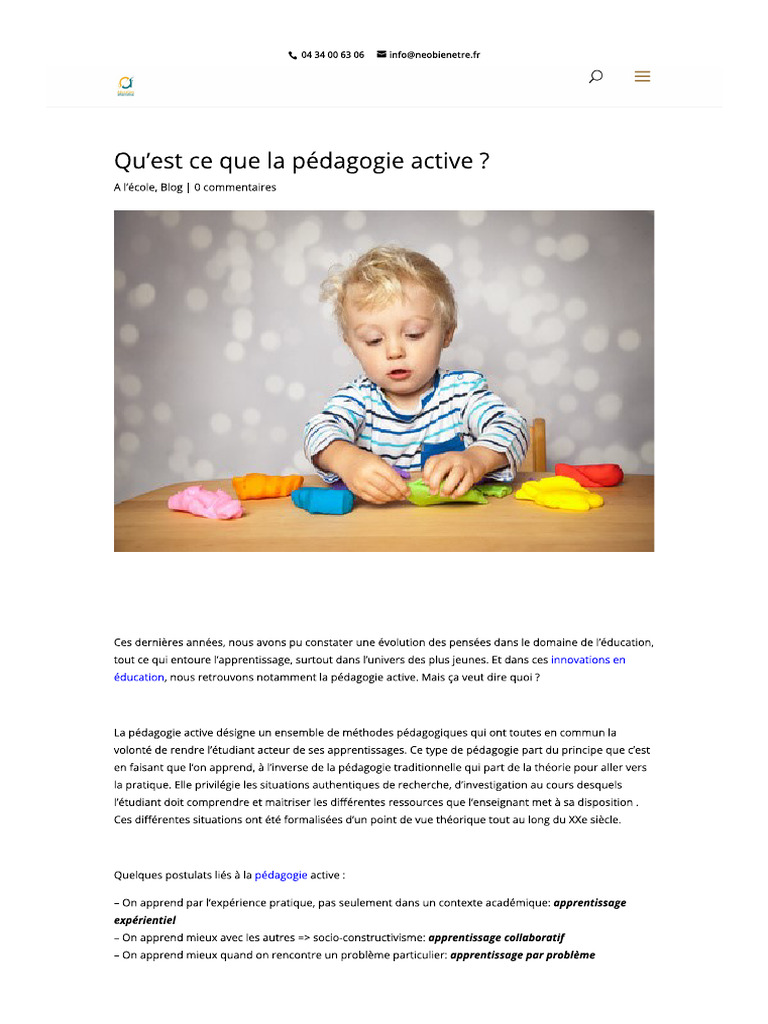 Pédagogie Active Pdf